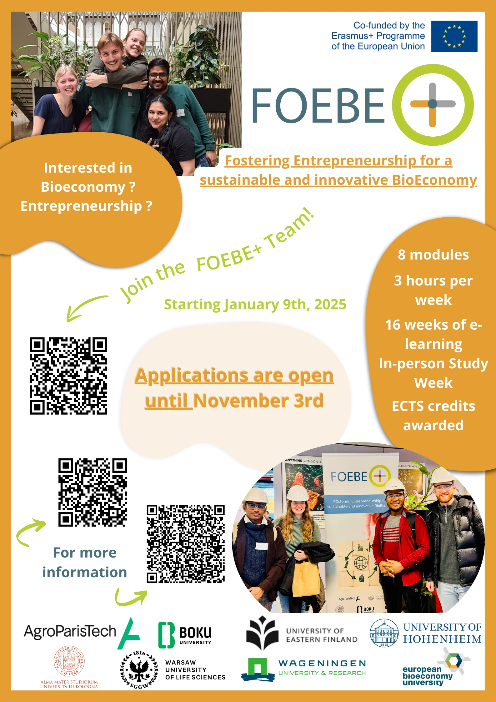 FOEBE+ is back! Applications are now open! - Wydział Ogrodniczy